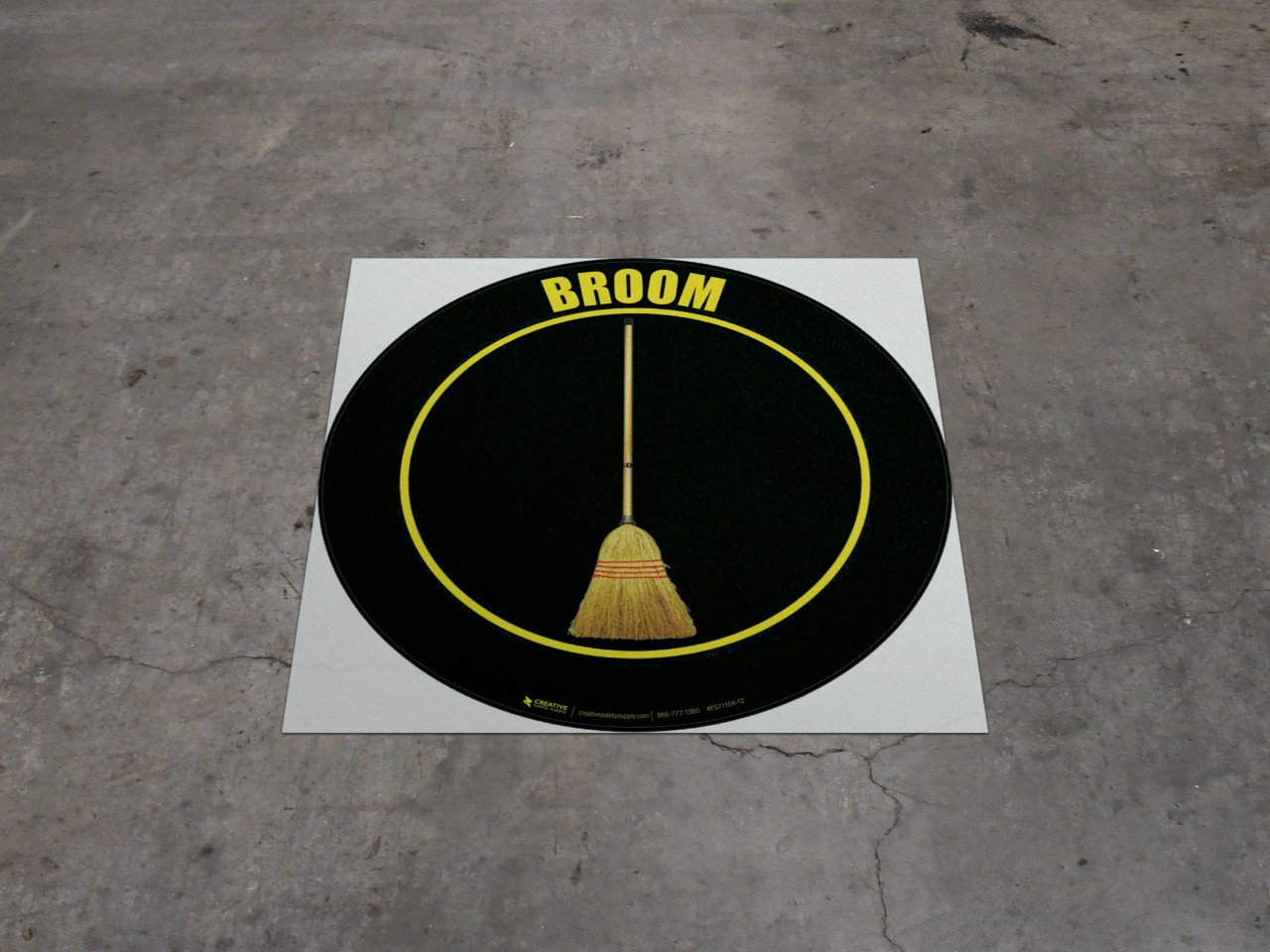 Broom Floor Sign