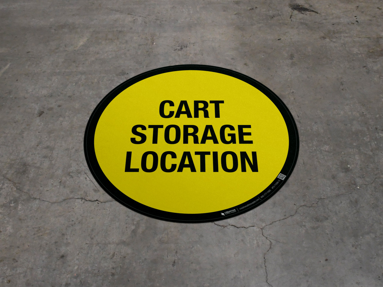 Cart Storage Location Floor Sign