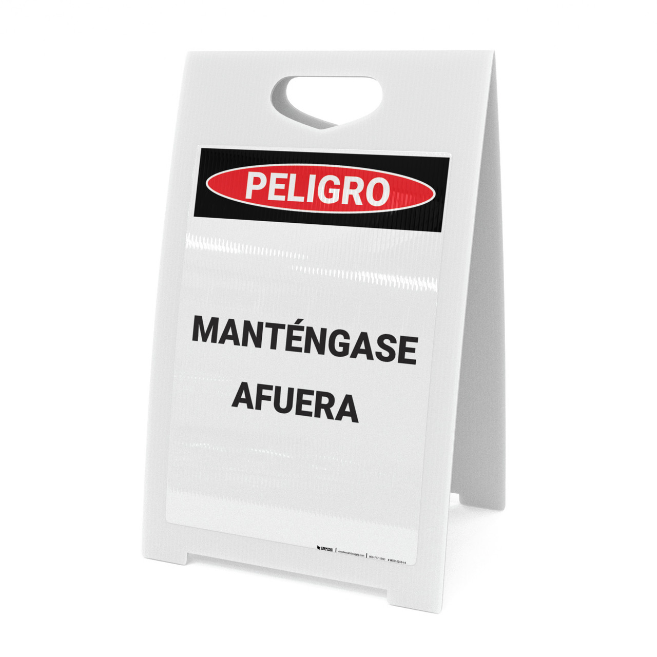 Keep Out (Spanish) - A-Frame Sign | Creative Safety Supply