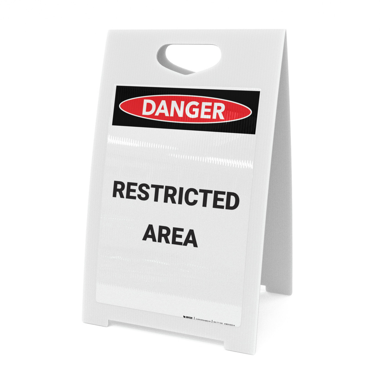 Restricted Area - A-Frame Sign | Creative Safety Supply