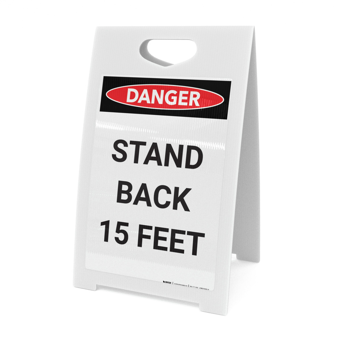 Stand Back 15 Feet - A-Frame Sign | Creative Safety Supply