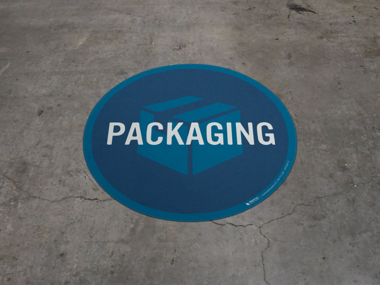 Packaging Floor Sign | Creative Safety Supply