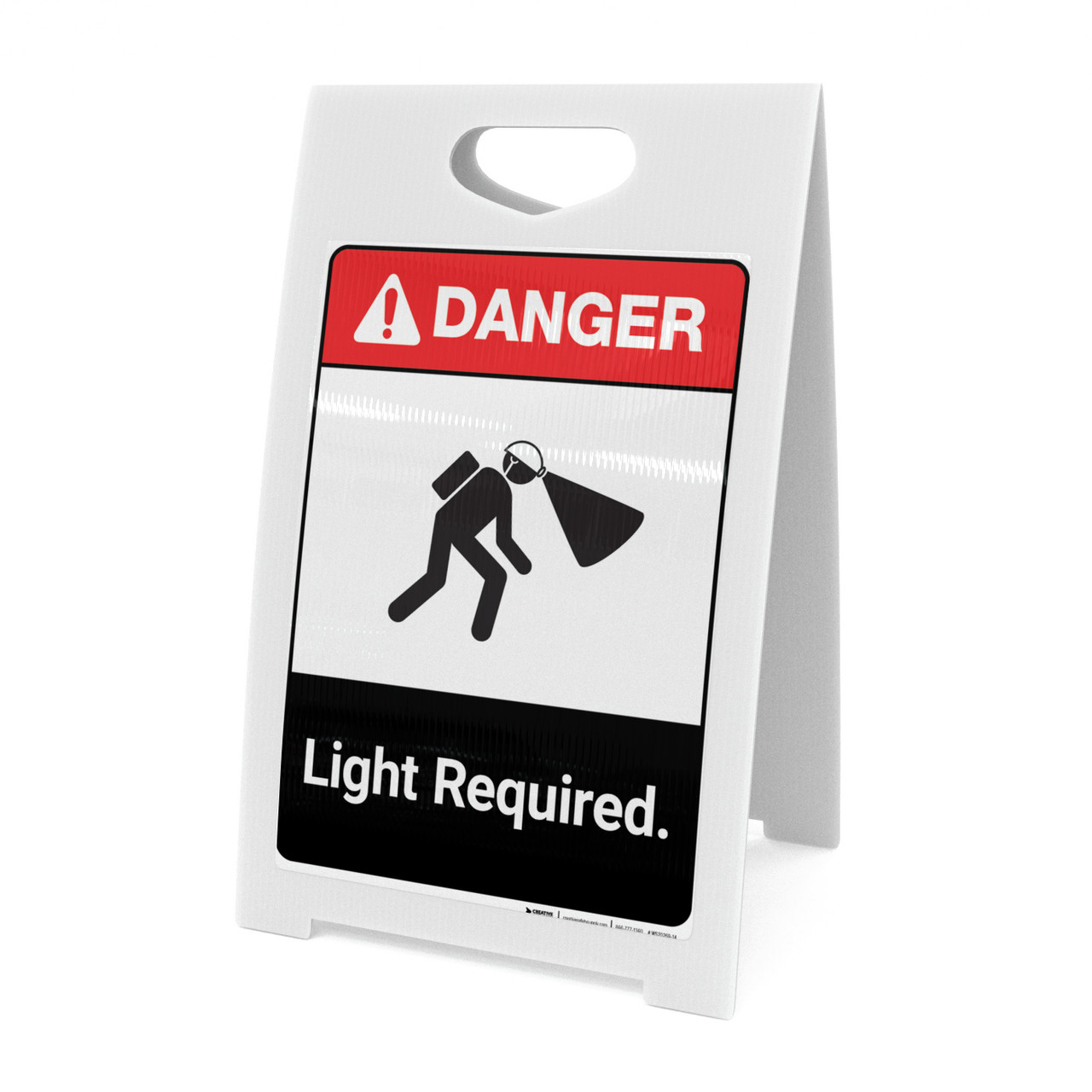 Light Required ANSI - A-Frame Sign | Creative Safety Supply