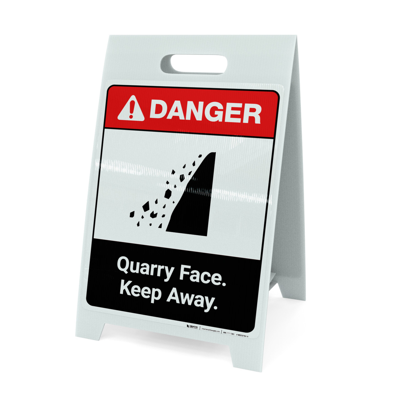 Quarry Face Keep Away ANSI - A-Frame Sign