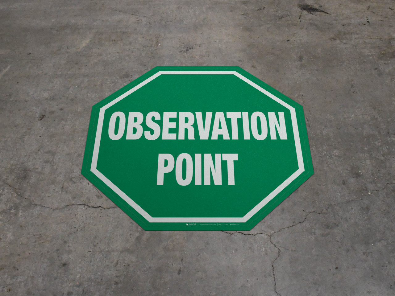 Observation Point (Green) - Floor Sign