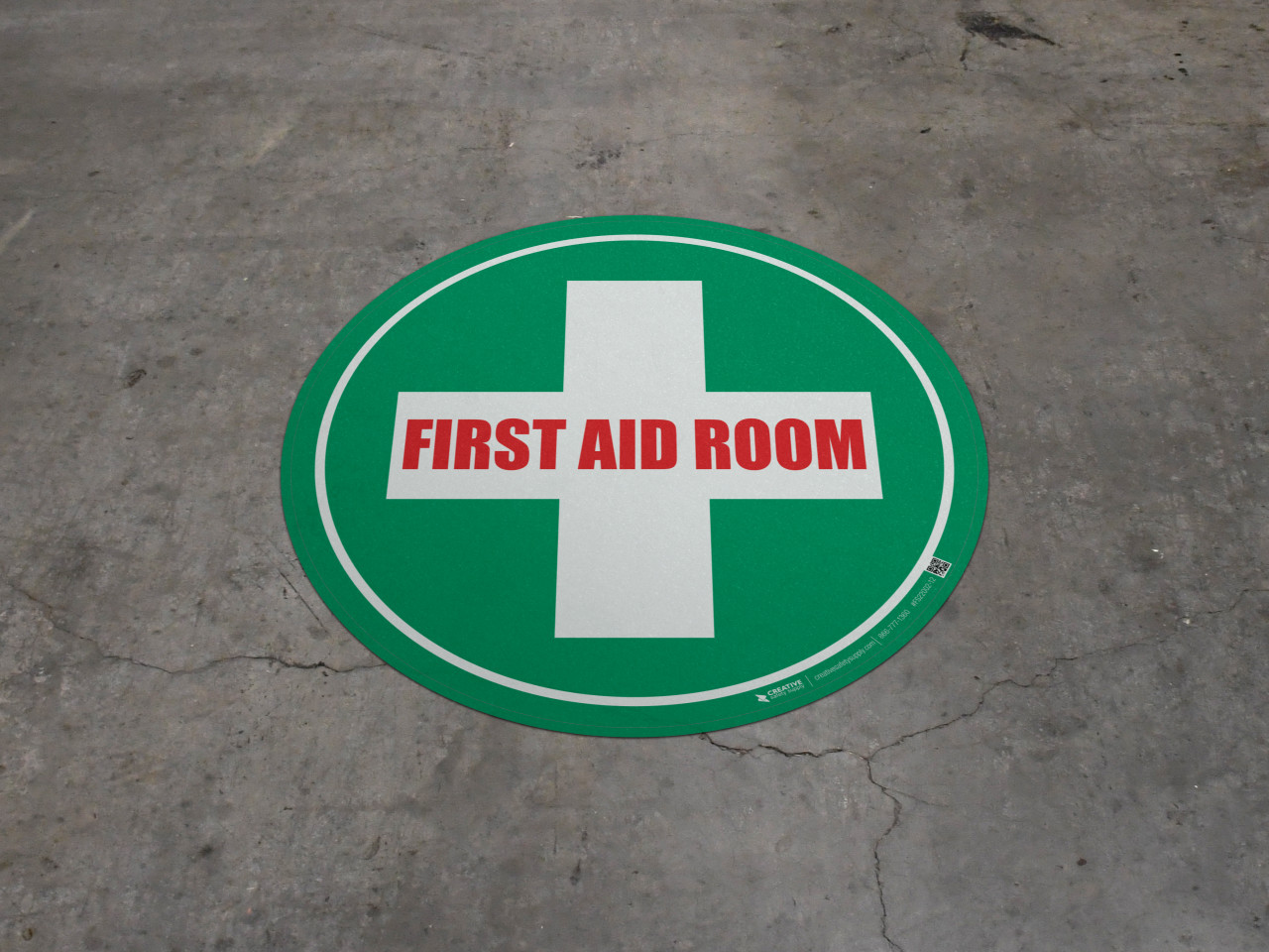 First Aid Room - Floor Sign | Creative Safety Supply