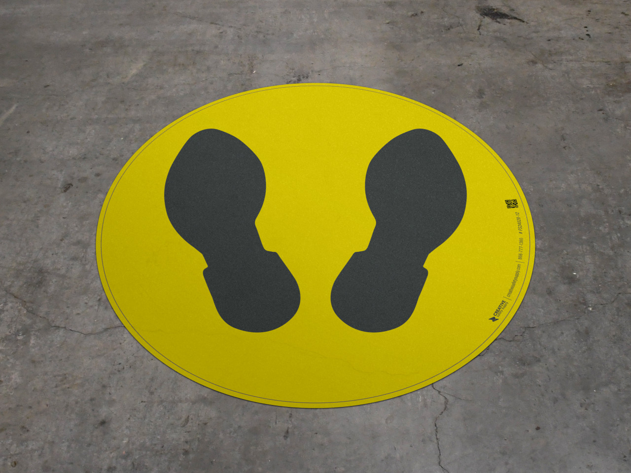 Foot Prints (Circle) - Floor Sign