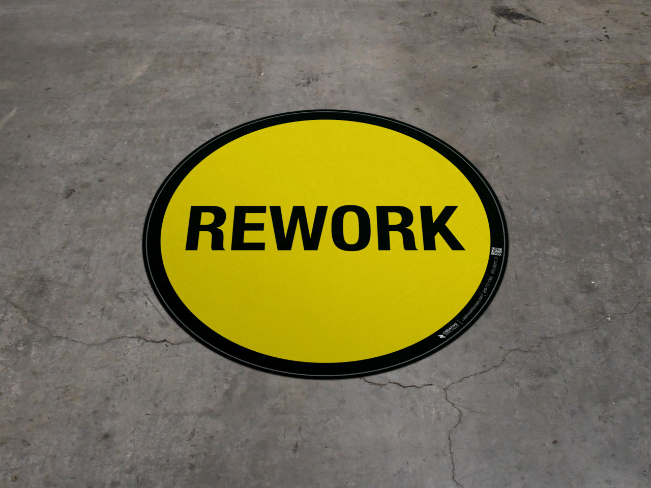 Rework (Yellow Circle) - Floor Sign