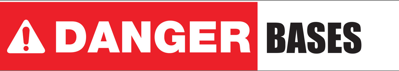Danger: Bases - Inline Printed Floor Marking Tape
