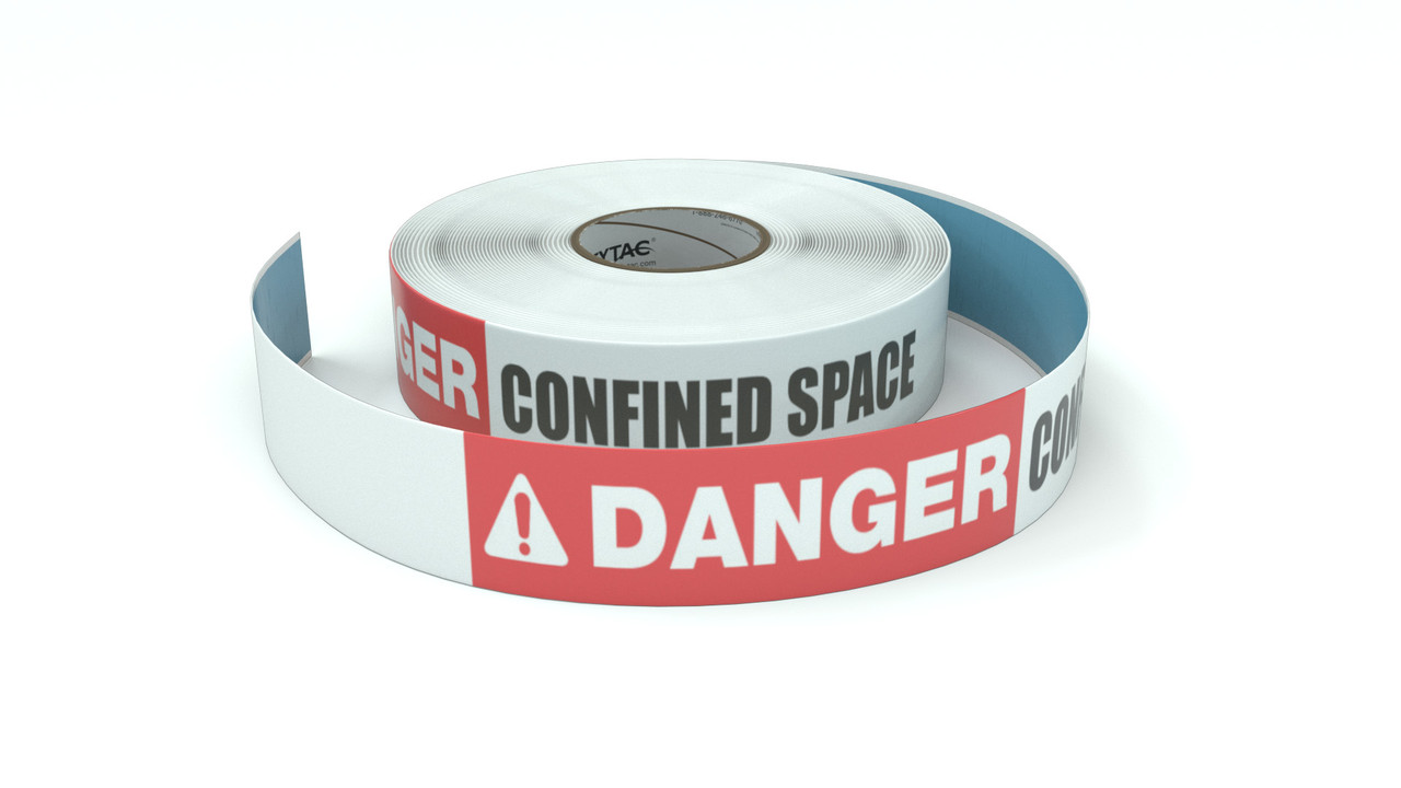 Danger Confined Space Inline Printed Floor Marking Tape