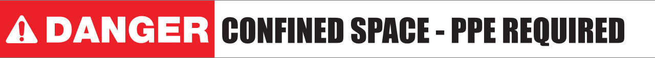 Danger Confined Space Ppe Required Inline Printed Floor Marking Tape