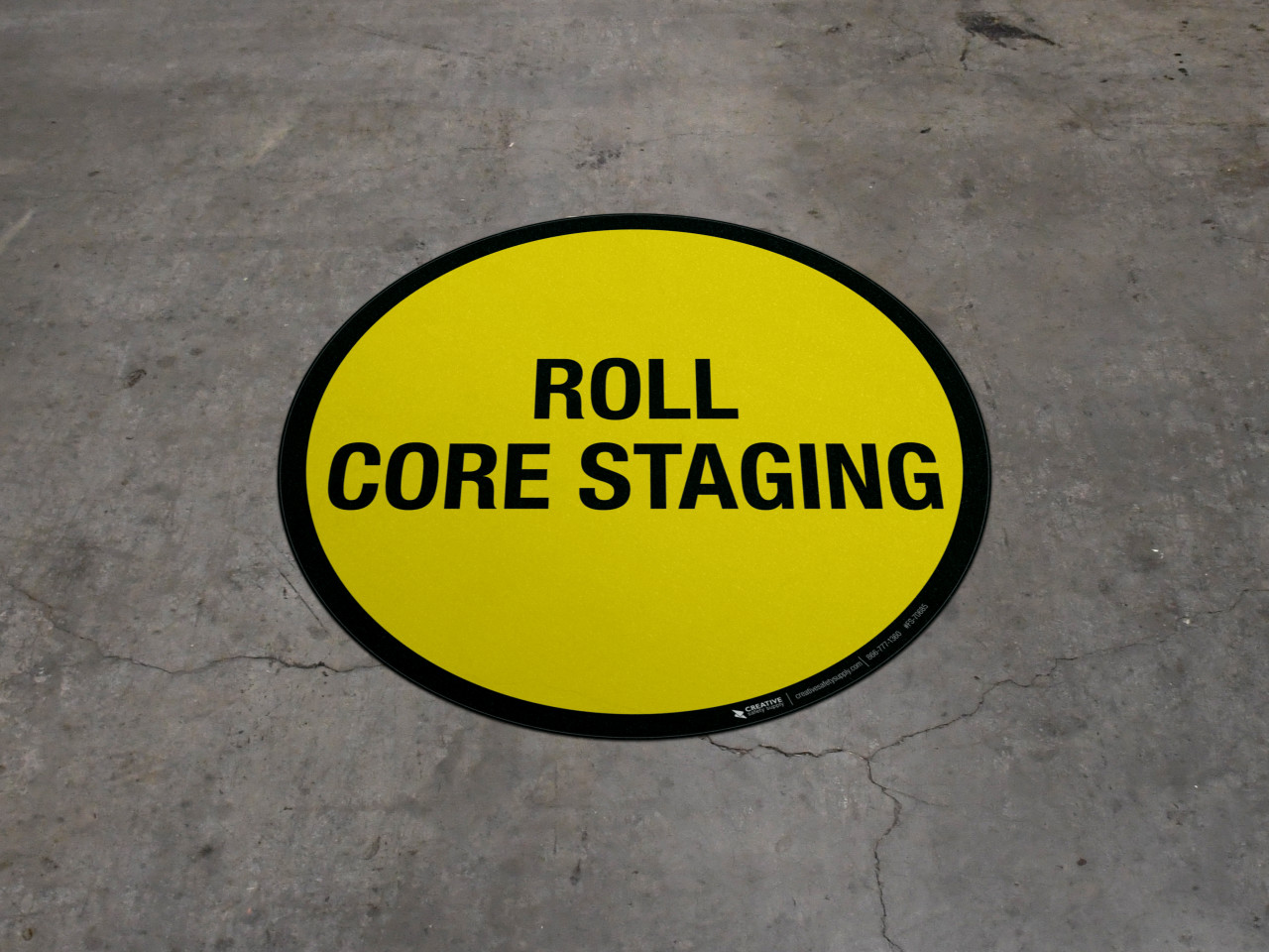 Roll Core Staging Floor Sign