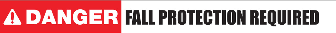 Danger: Fall Protection Required - Inline Printed Floor Marking Tape ...