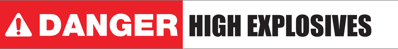 Danger: High Explosives - Inline Printed Floor Marking Tape | Creative ...