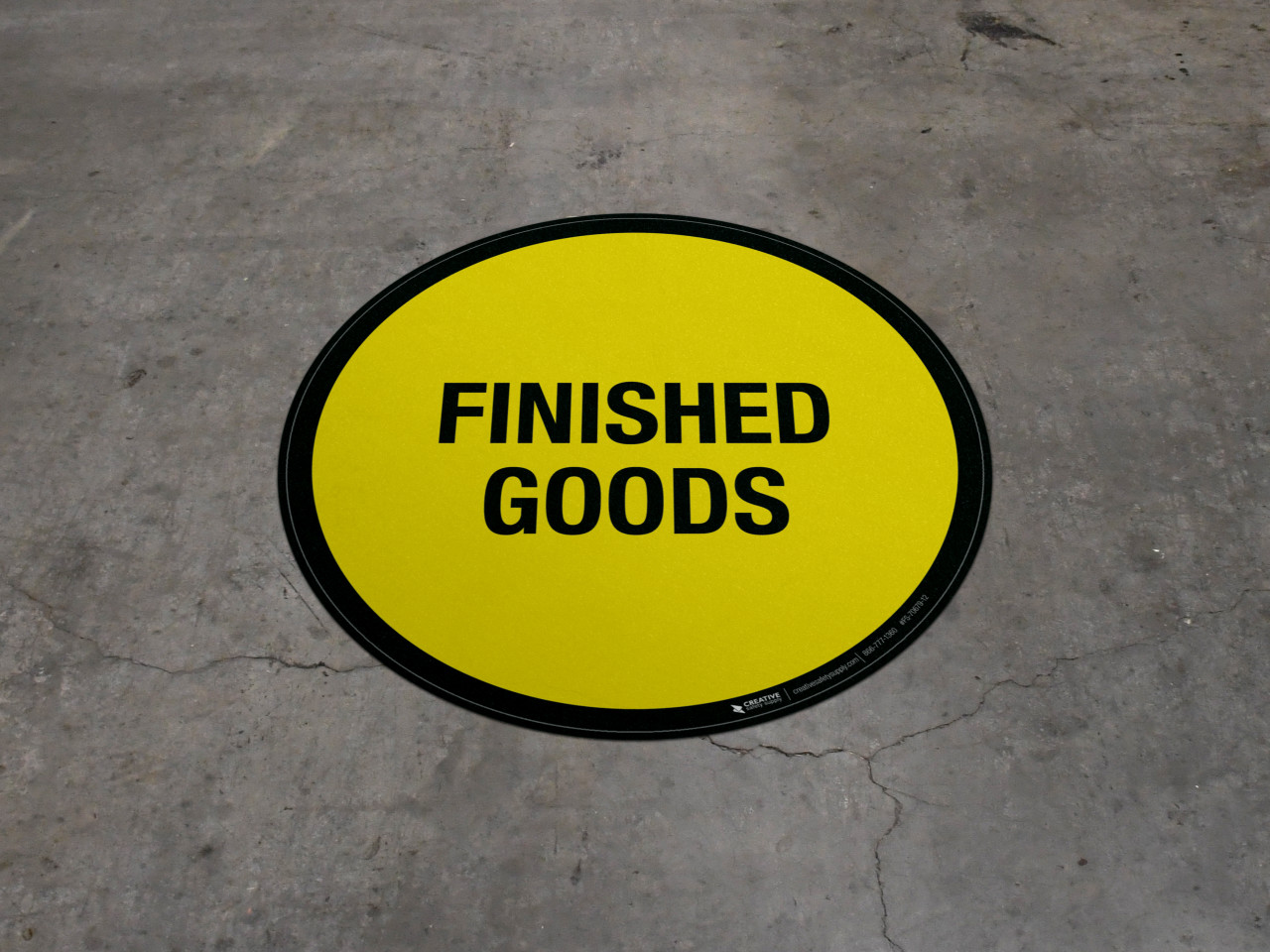 Finished Goods Floor Sign
