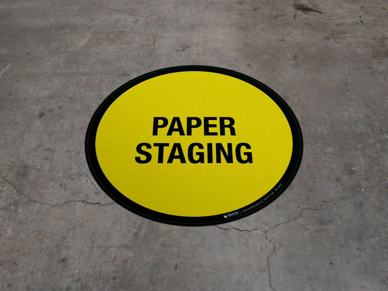 Paper Staging Floor Sign