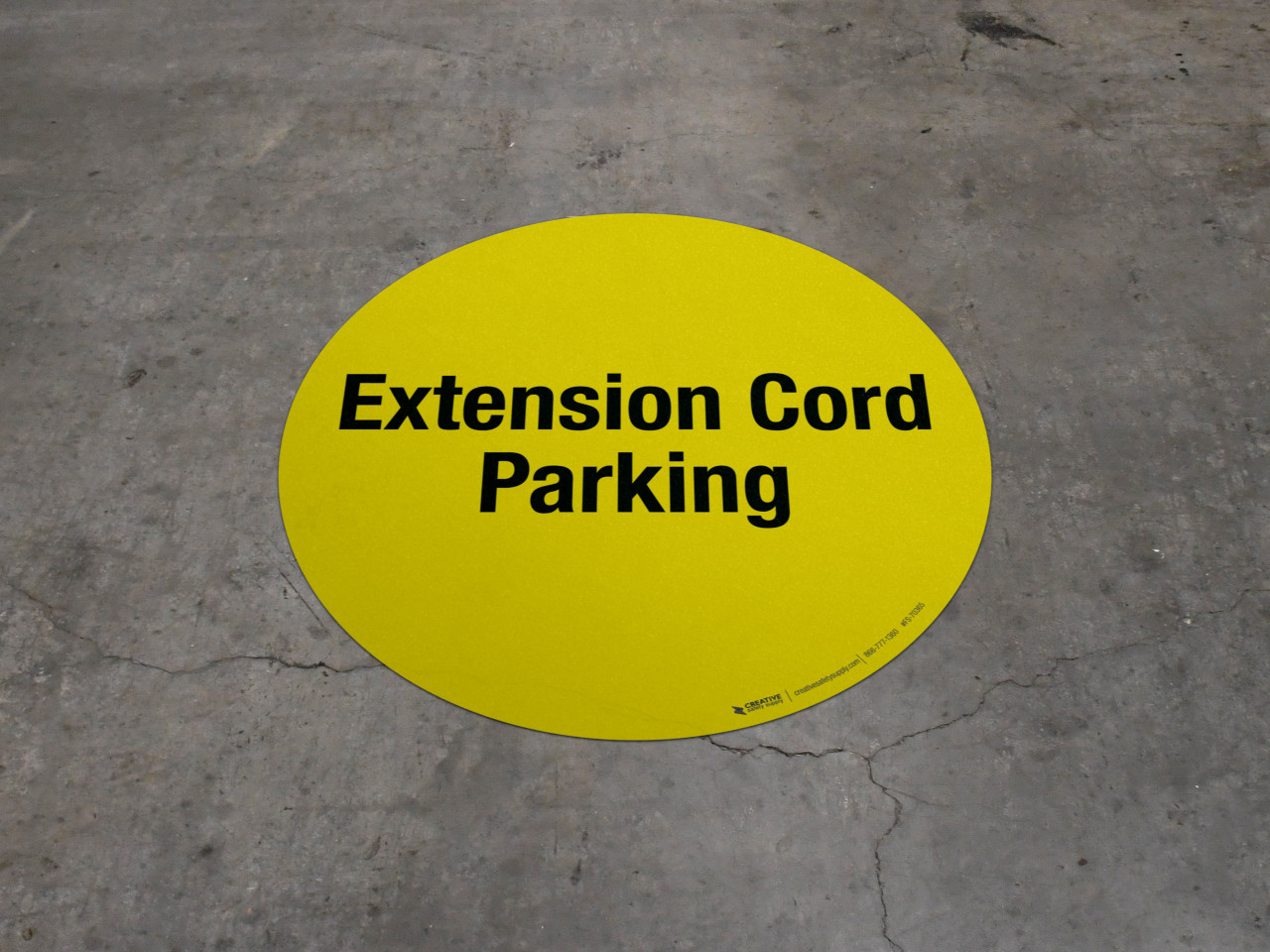 Extension Cord Parking Floor Sign