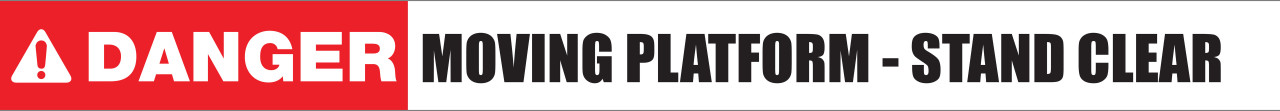 Danger: Moving Platform - Stand Clear - Inline Printed Floor Marking ...