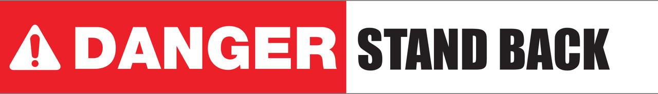 Danger: Stand Back - Inline Printed Floor Marking Tape