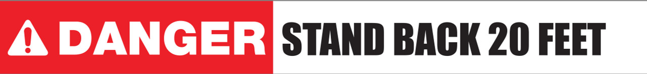 Danger: Stand Back 20 Feet - Inline Printed Floor Marking Tape ...