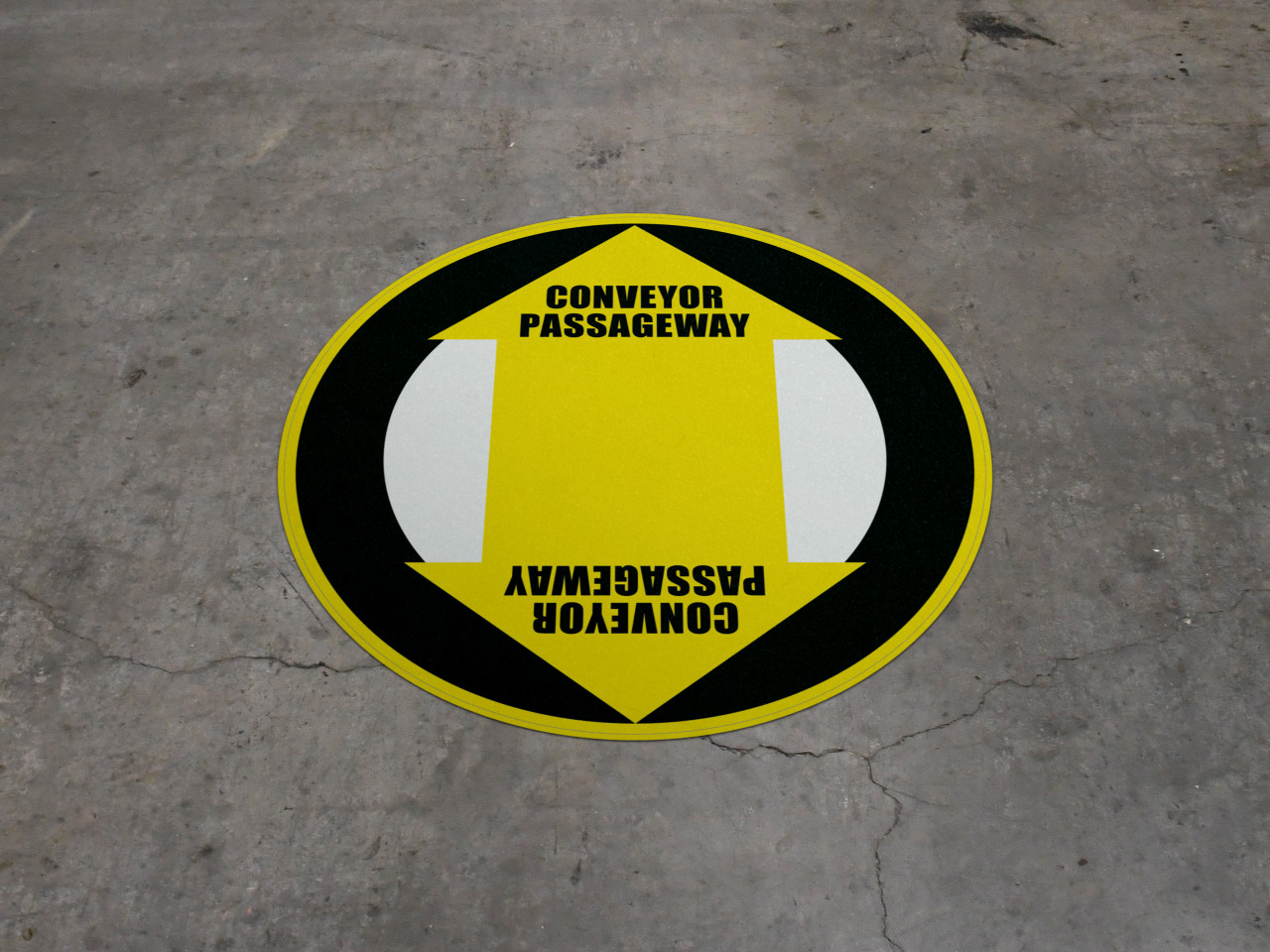 Conveyor Passageway Floor Sign