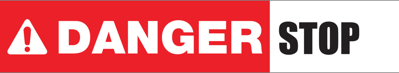 Danger: STOP - Inline Printed Floor Marking Tape