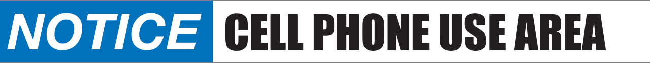 Notice: Cell Phone Use Area - Inline Printed Floor Marking Tape ...