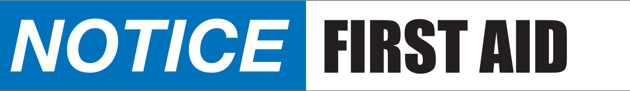 Notice: First Aid - Inline Printed Floor Marking Tape