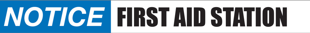 Notice: First Aid Station - Inline Printed Floor Marking Tape