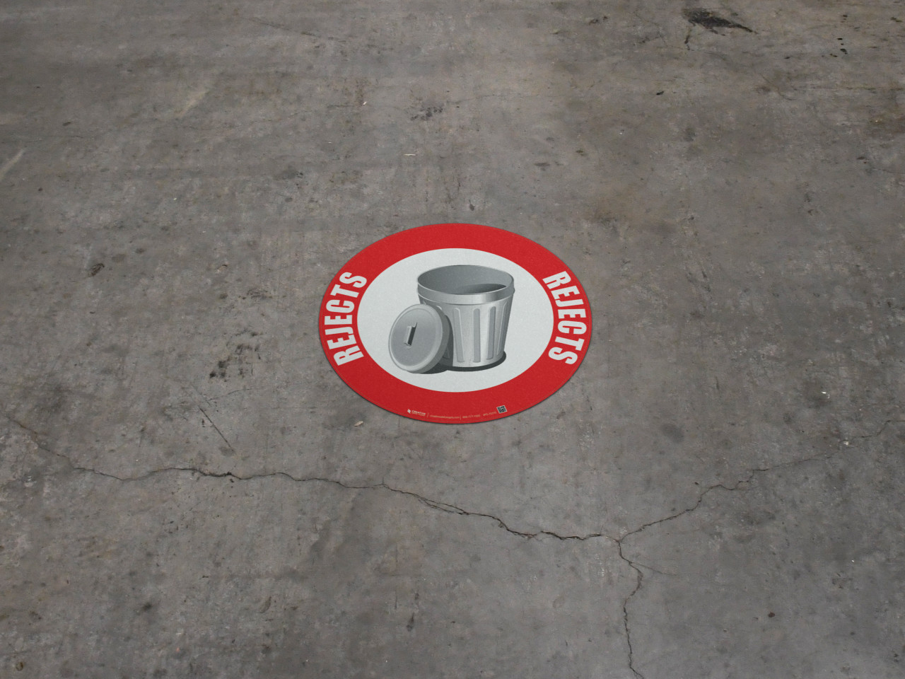 Rejects Floor Sign | Creative Safety Supply