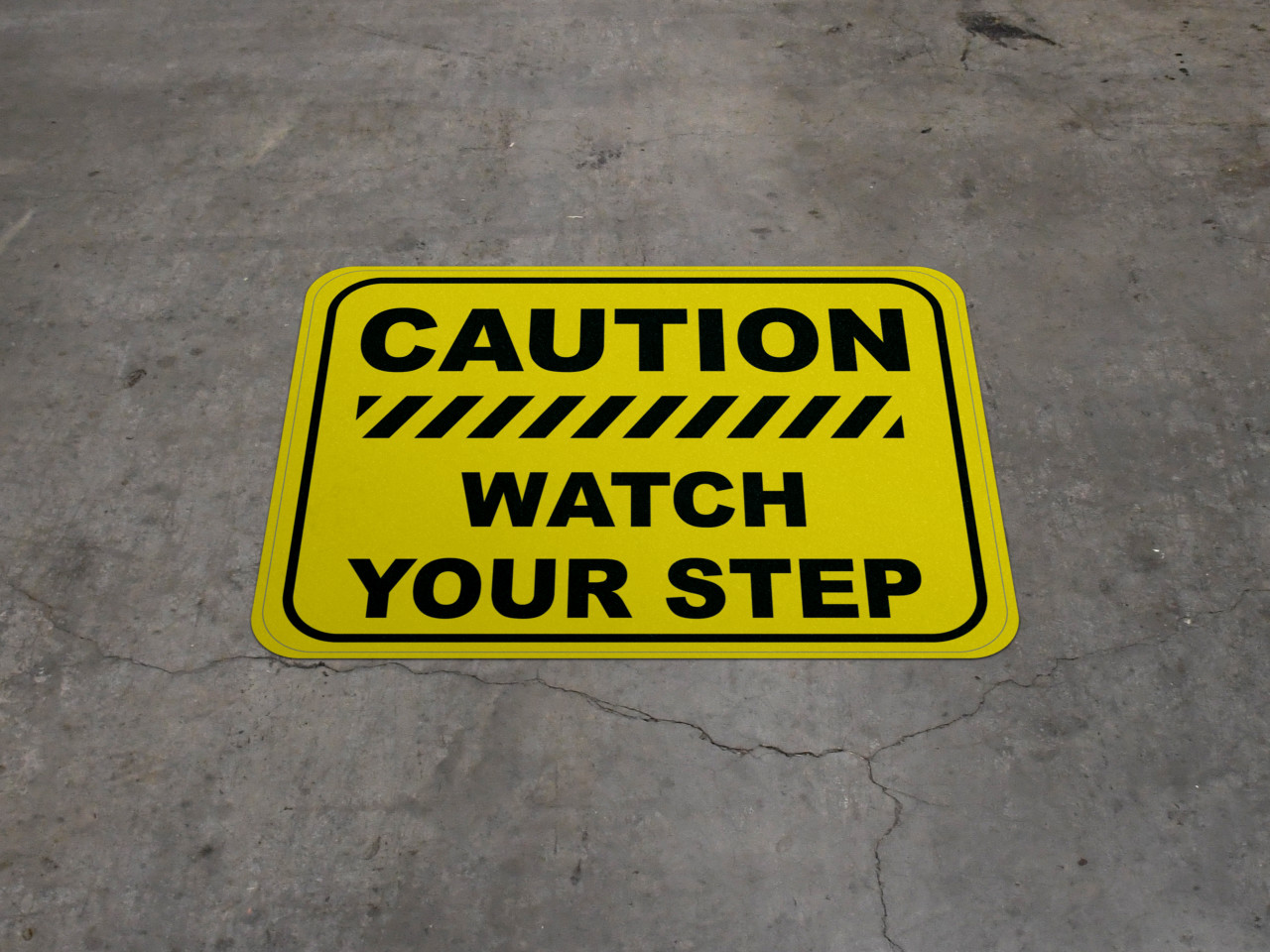 Caution: Watch Your Step (Rectangle/Yellow) - Floor Sign | Creative ...