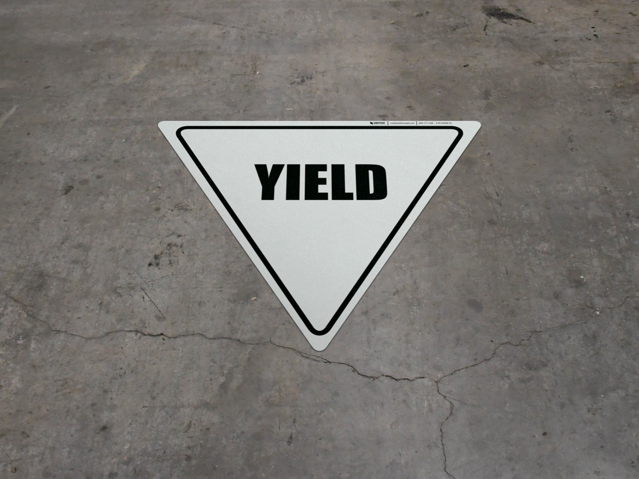 Glow: Yield - Floor Sign | Creative Safety Supply