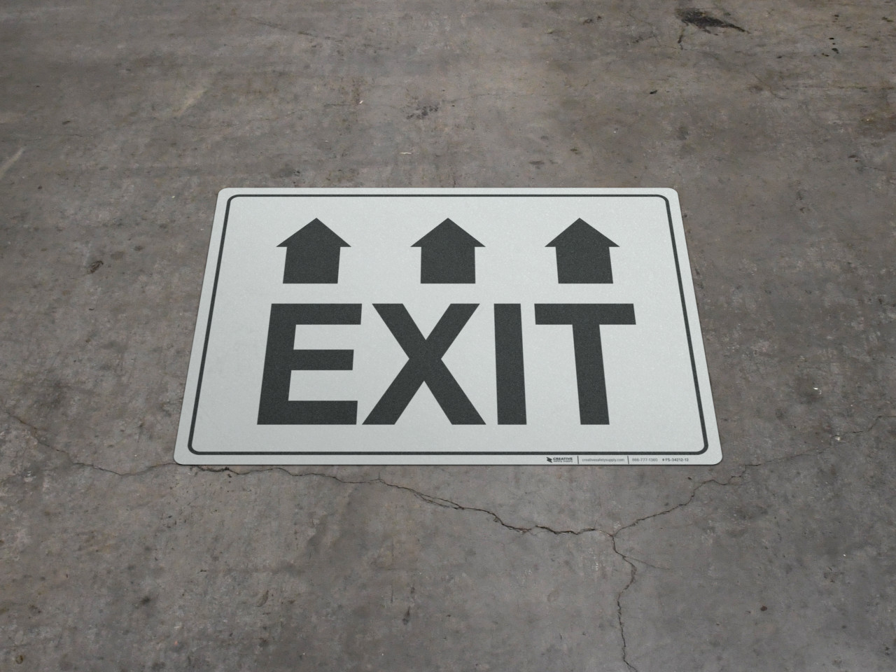 Glow: Exit Arrows Up (Rectangle) - Floor Sign
