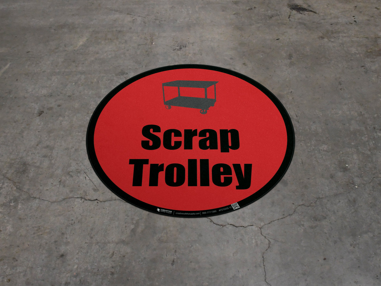 Scrap Trolley Floor Sign
