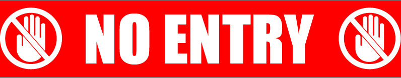 ANSI: No Entry - Inline Printed Floor Marking Tape | Creative Safety Supply