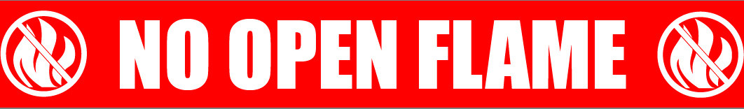 ANSI: No Open Flame - Inline Printed Floor Marking Tape