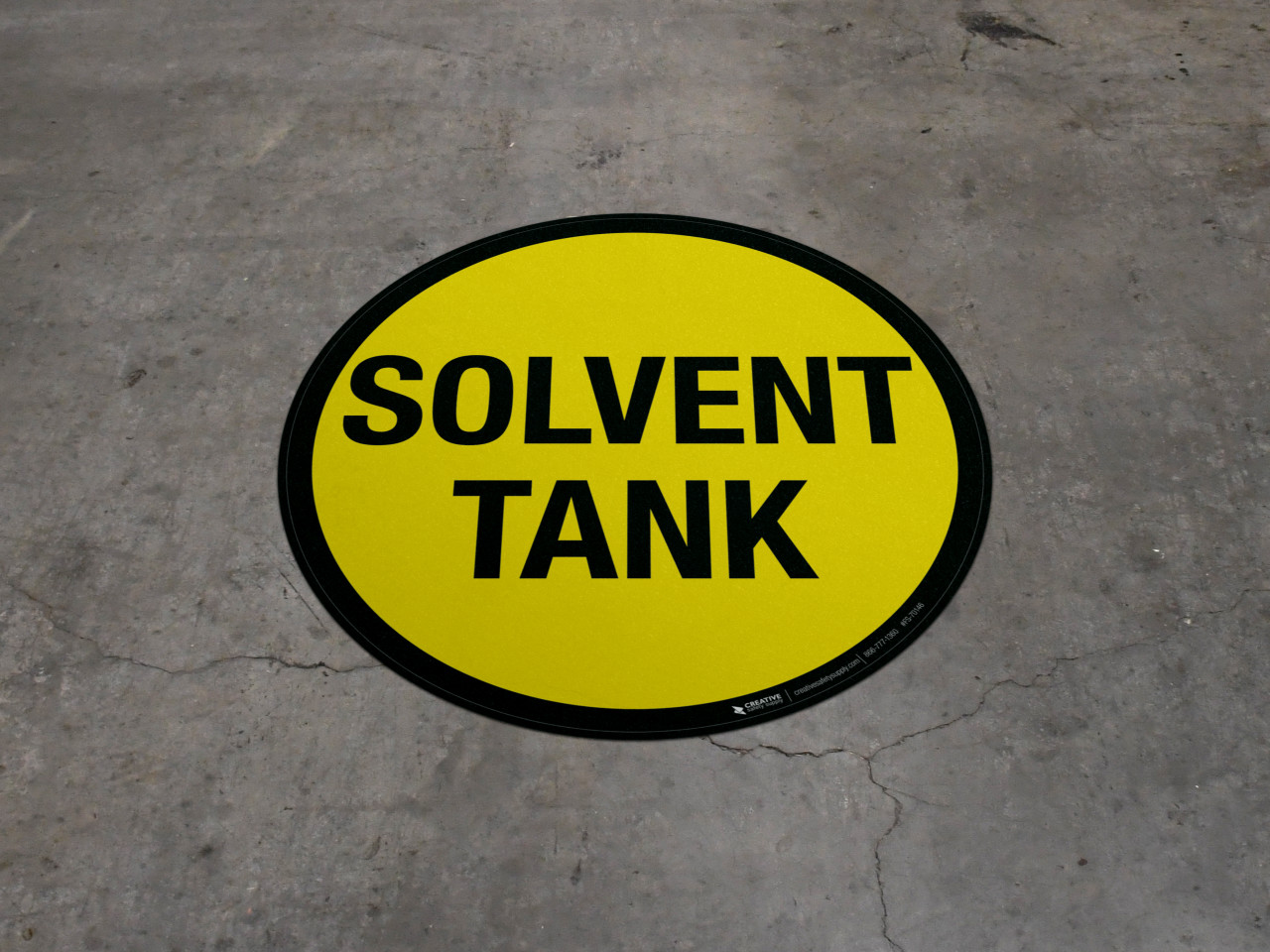 Solvent Tank Floor Sign