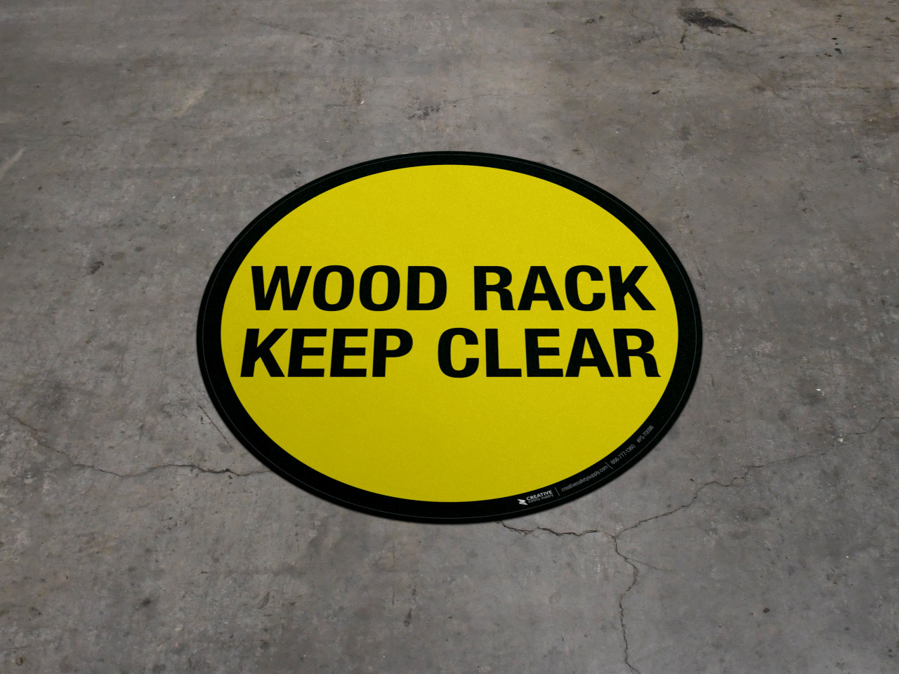 Wood Rack Keep Clear Floor Sign | Creative Safety Supply