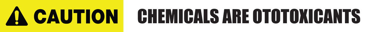Caution: Chemicals are Ototoxicants - Inline Printed Floor Marking Tape