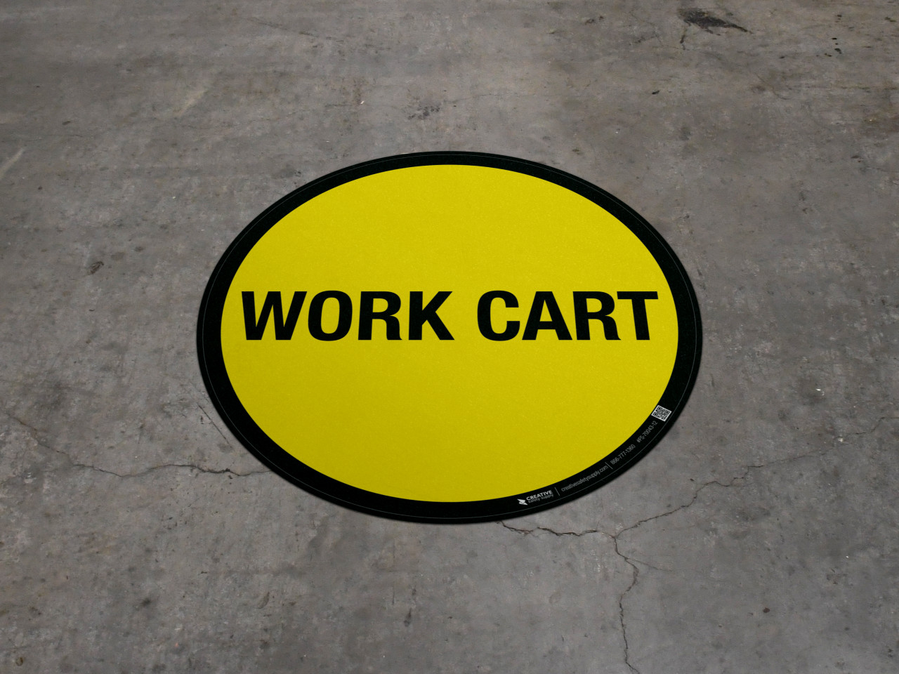 Work Cart Floor Sign | Creative Safety Supply