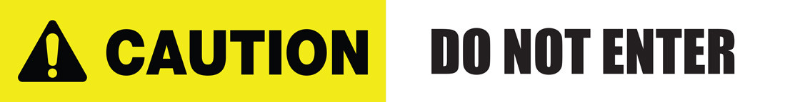 Caution: Do Not Enter - Inline Printed Floor Marking Tape | Creative ...