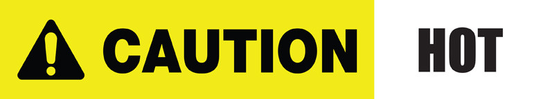 Caution: Hot - Inline Printed Floor Marking Tape | Creative Safety Supply