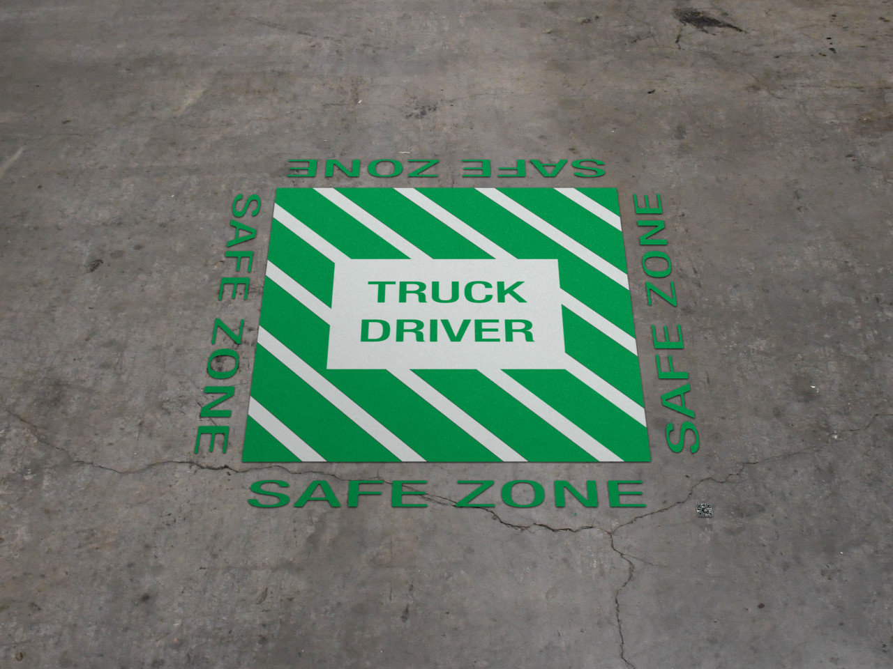 Truck Driver Safe Zone Floor Sign | Creative Safety Supply