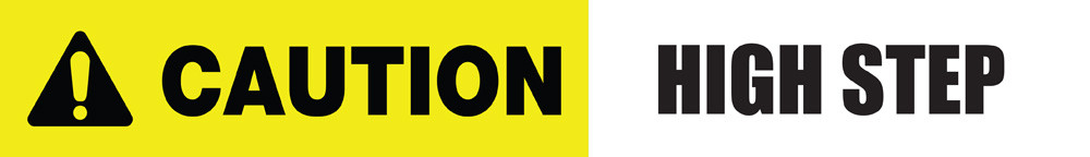Caution: High Step - Inline Printed Floor Marking Tape | Creative ...