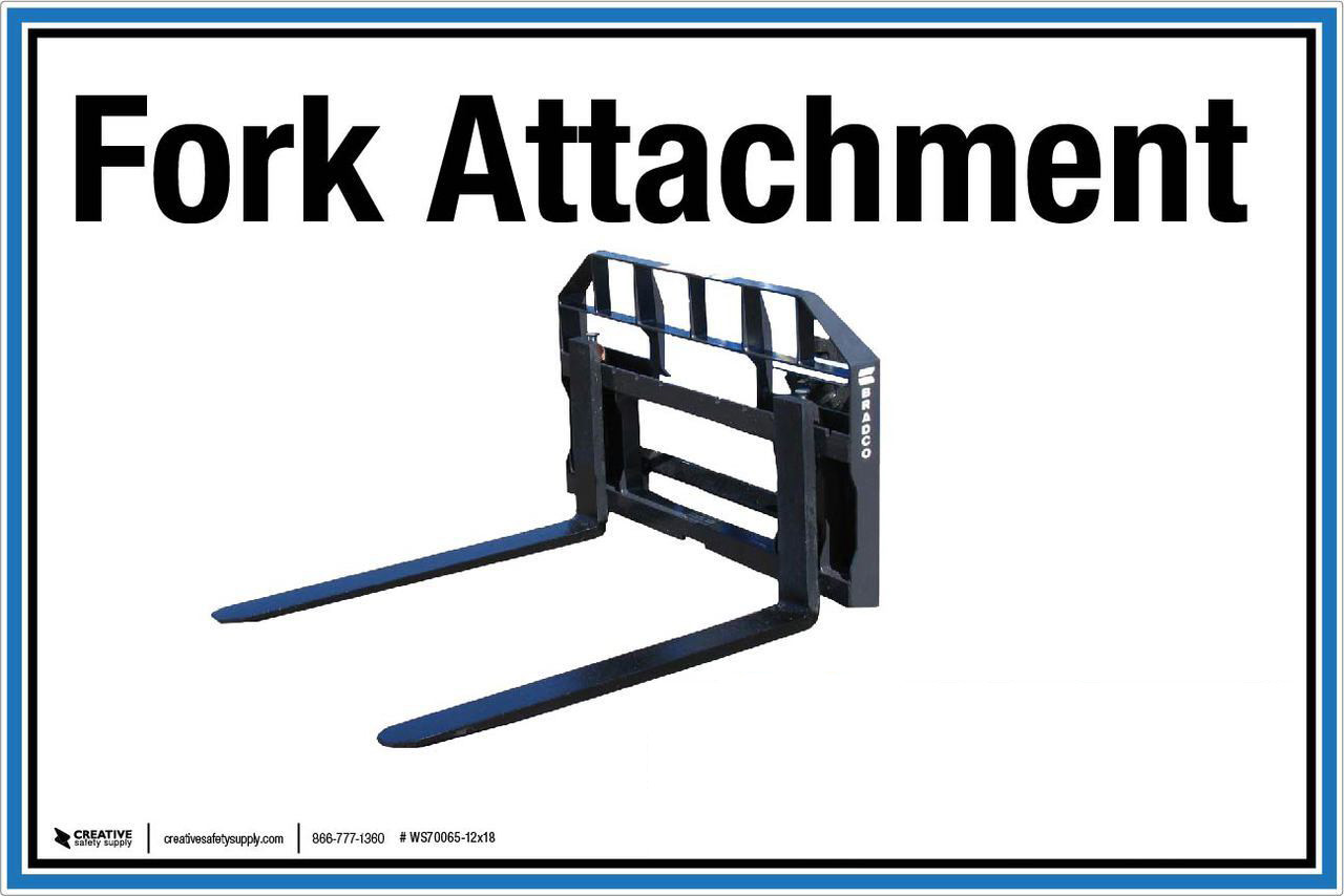 Wall Sign: (UR) Fork Attachment - 12"x18" (Peel-and-Stick Permanent ...