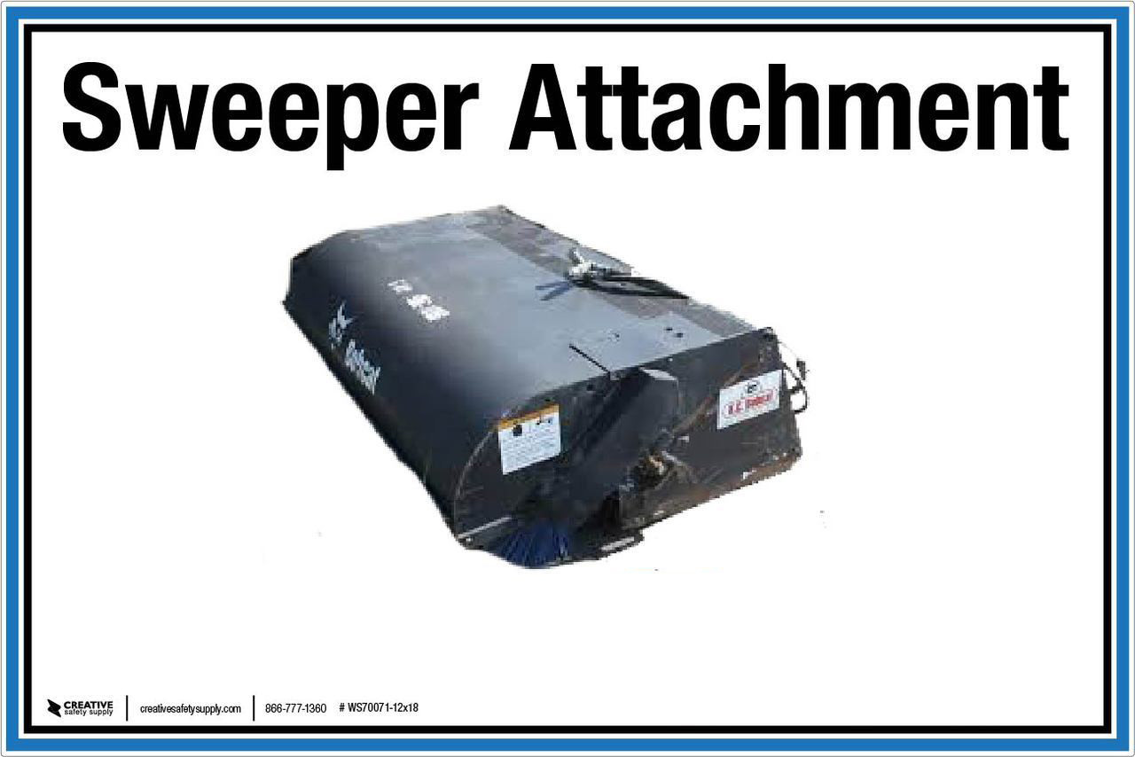 Wall Sign: (UR) Sweeper Attachment - 12"x18" (Peel-and-Stick Permanent ...