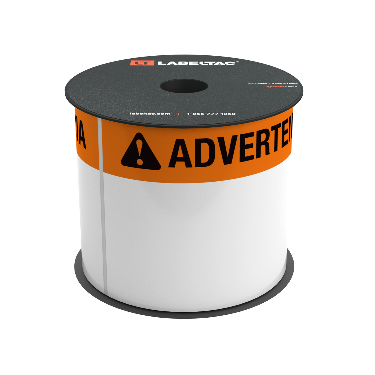 LabelTac Die-Cut Advertencia Labels Roll