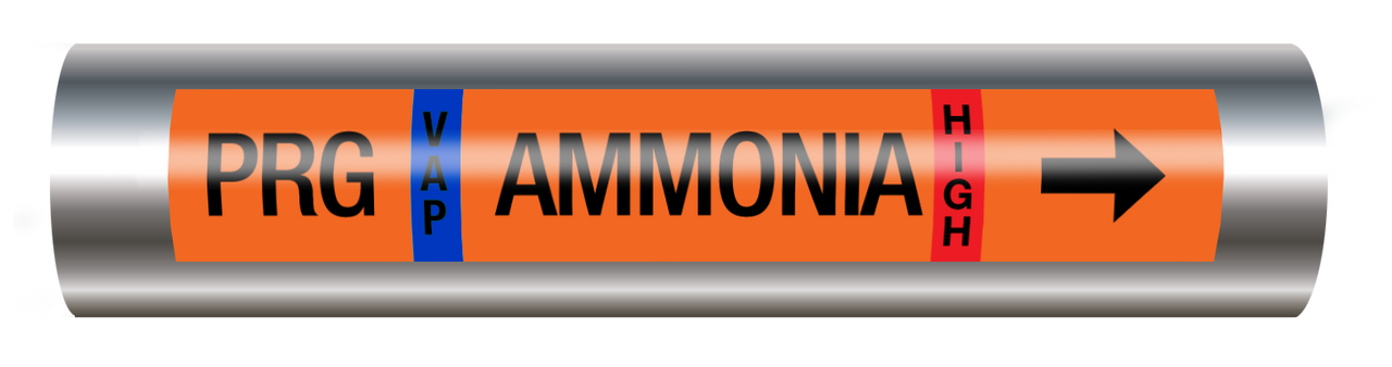 Ammonia Pipe Marking Label - Purge