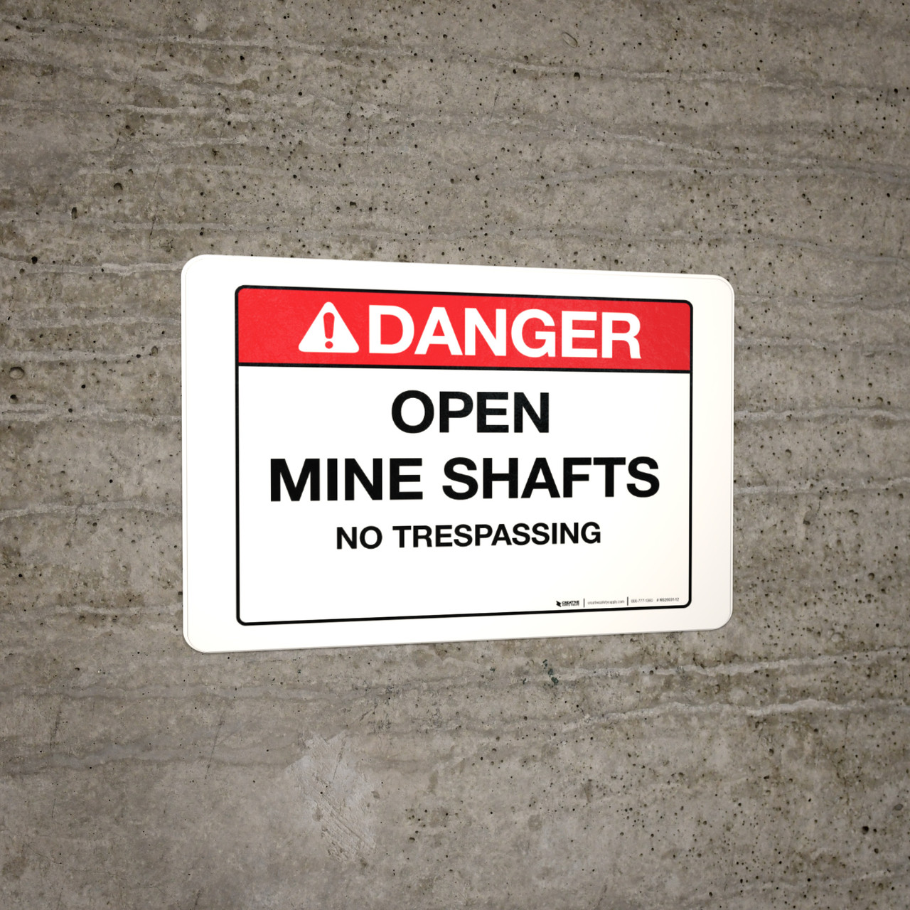 Danger - Open Mine Shafts - Wall Sign