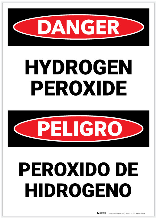 Danger: Hyrdrogen Peroxide - Label | Creative Safety Supply